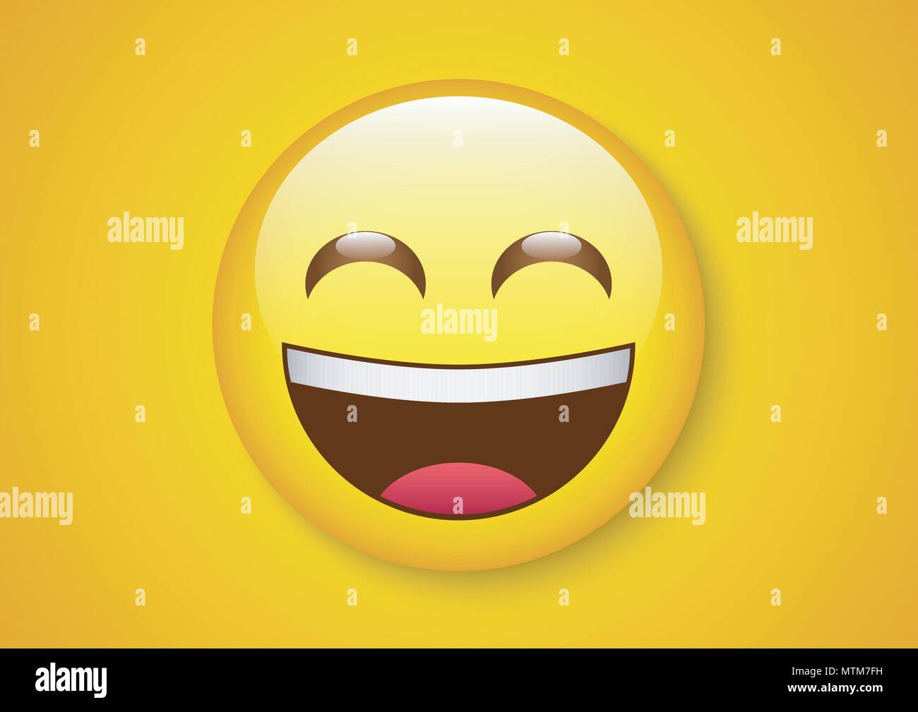 vector design of emoticon expression laughed sincerely face Stock ...
