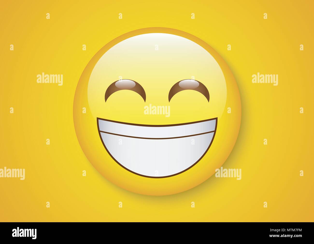 vector design of emoticon expression grinn mocking face Stock Vector ...