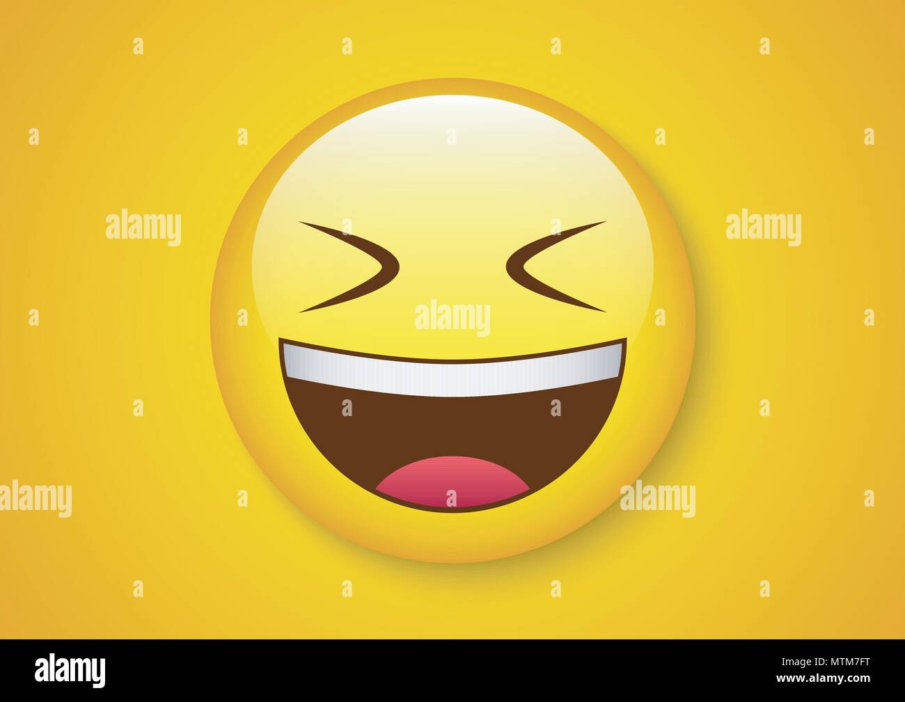 vector design of emoticon expression closed eye laugh face Stock Vector ...