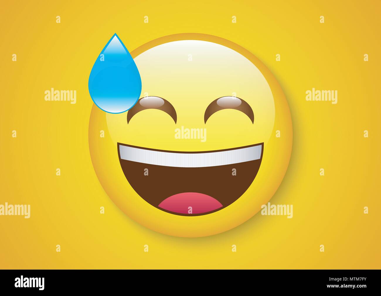 vector design of emoticon expression confused laugh face Stock Vector ...