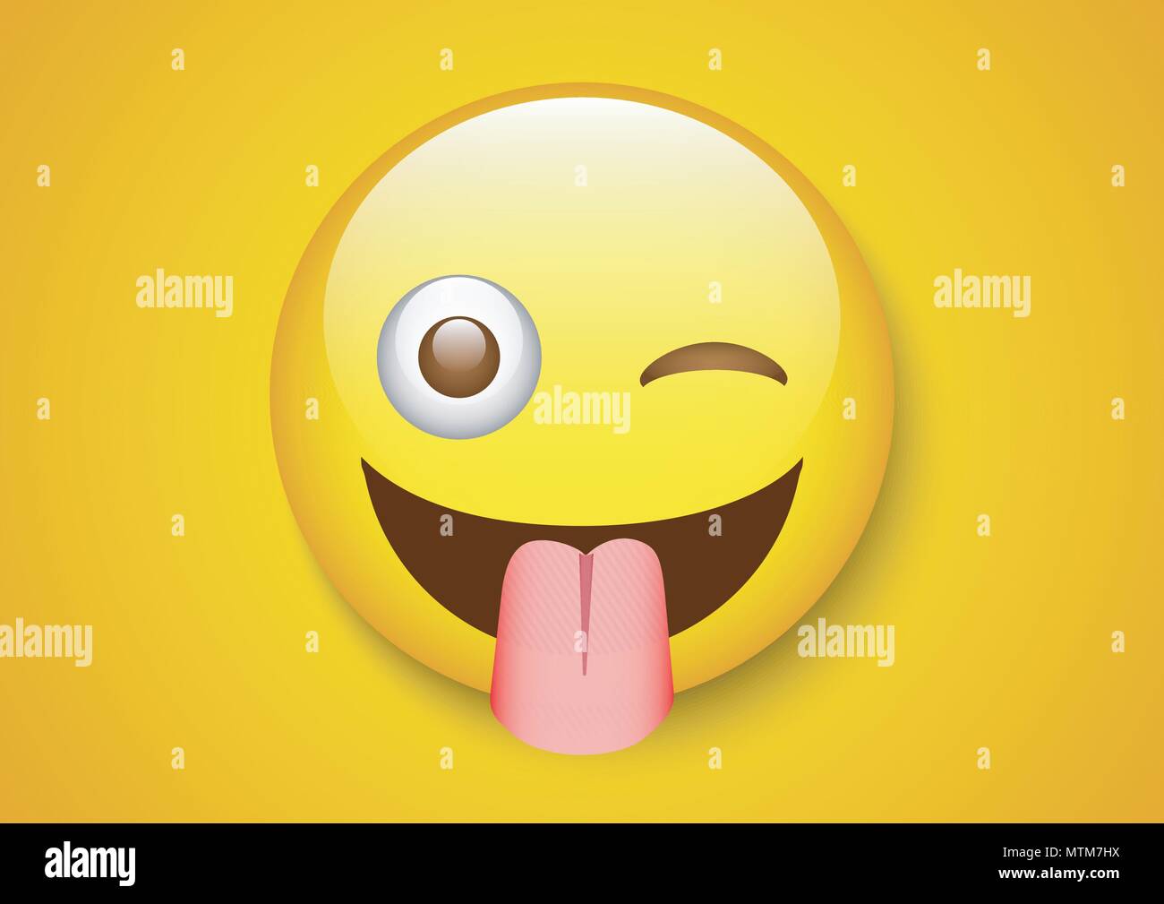 vector design of emoticon expression mocking face Stock Vector Image ...