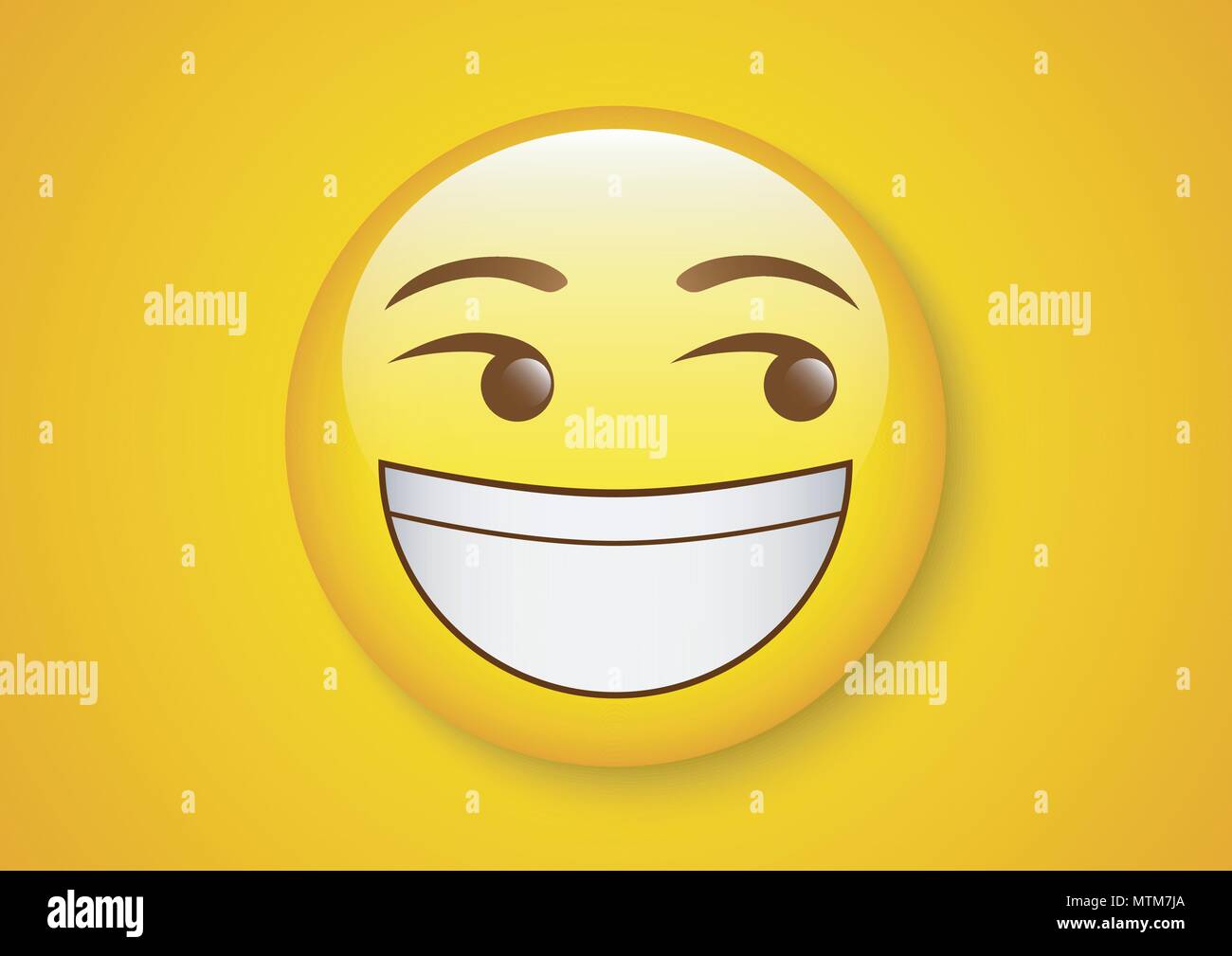 vector design of emoticon expression vector grinn face Stock Vector ...