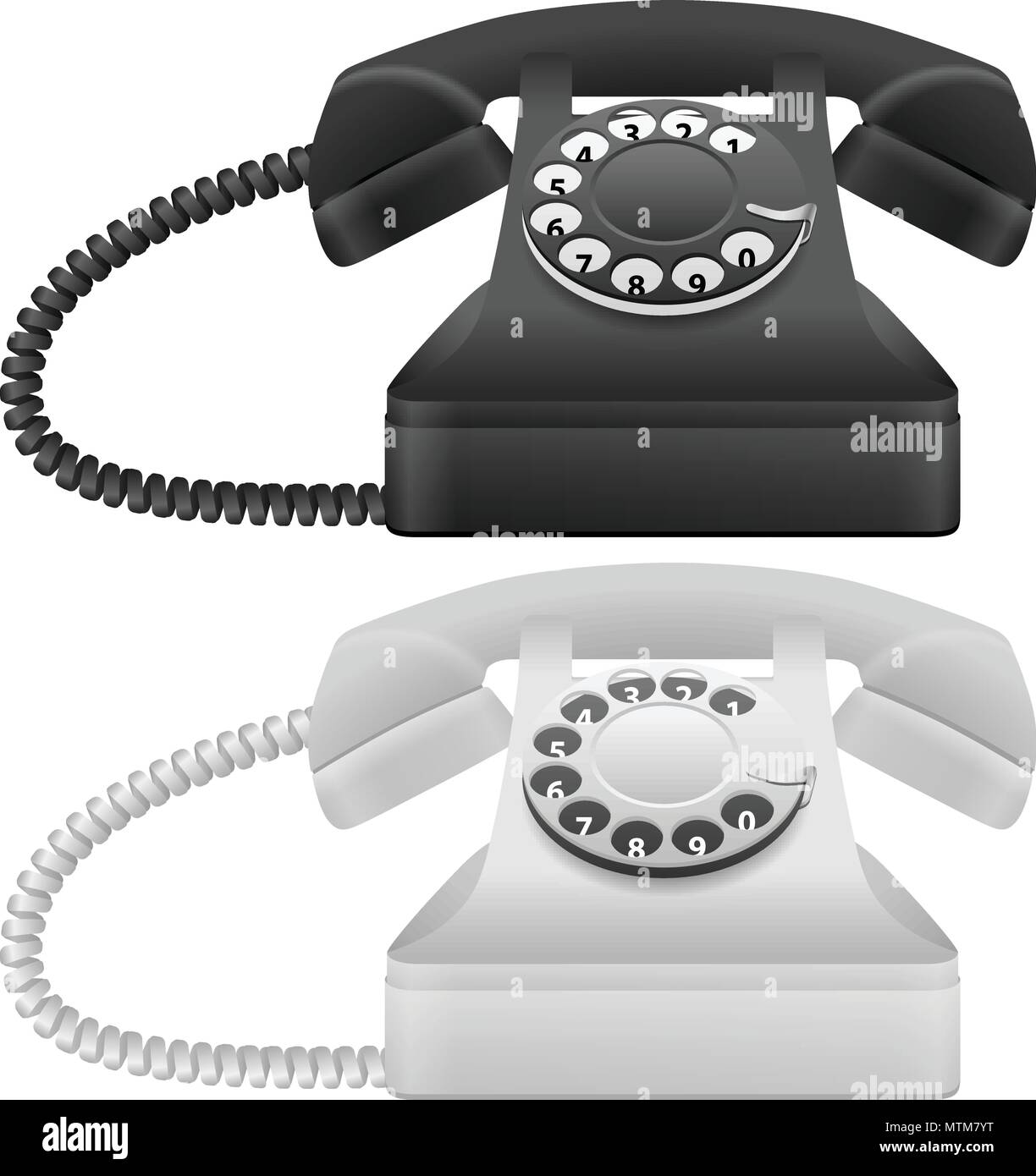 Telephone set on a white background. Vector illustration Stock Vector ...