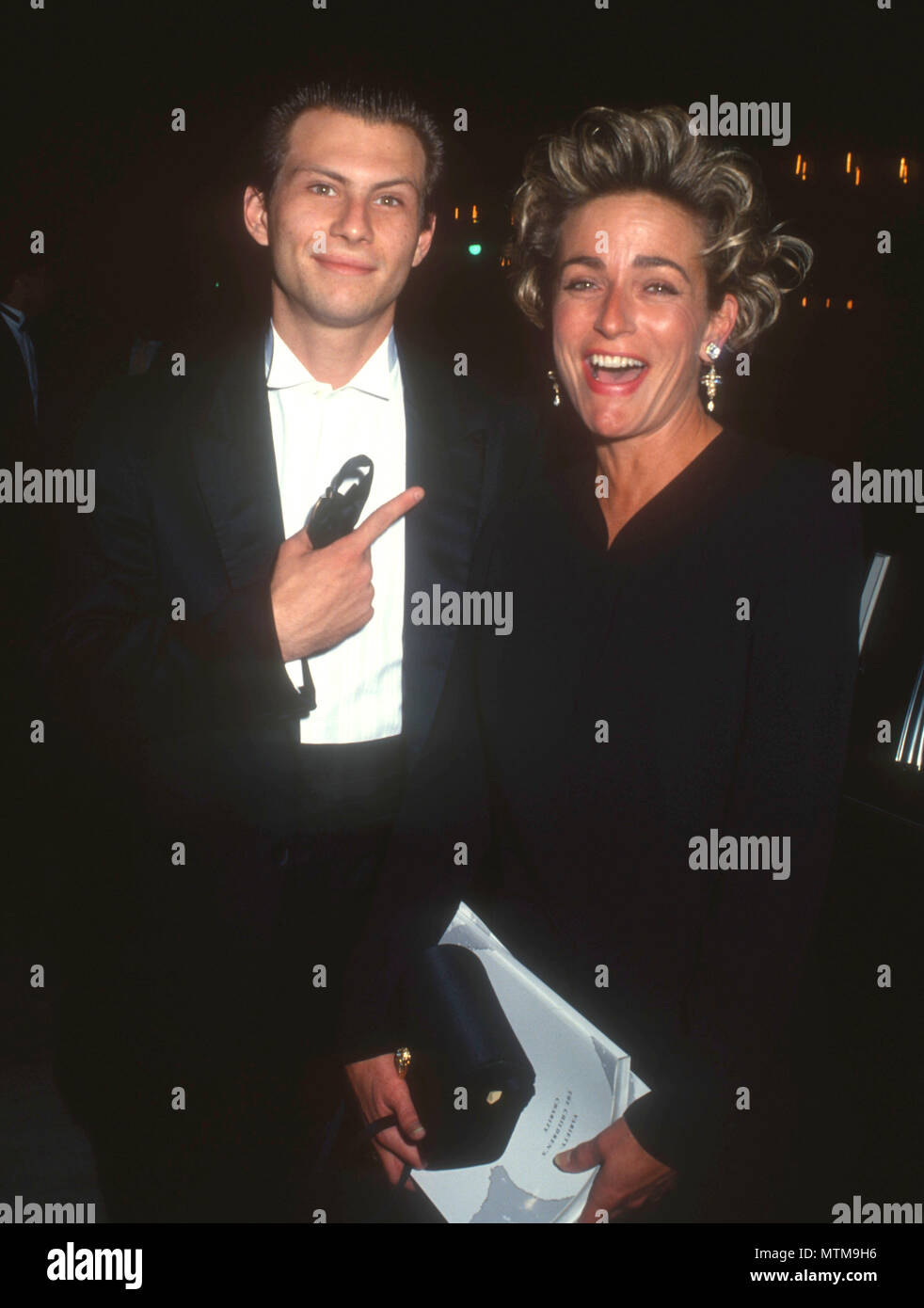 LOS ANGELES, CA - JUNE 27: (L-R) Actor Christian Slater and publicist ...