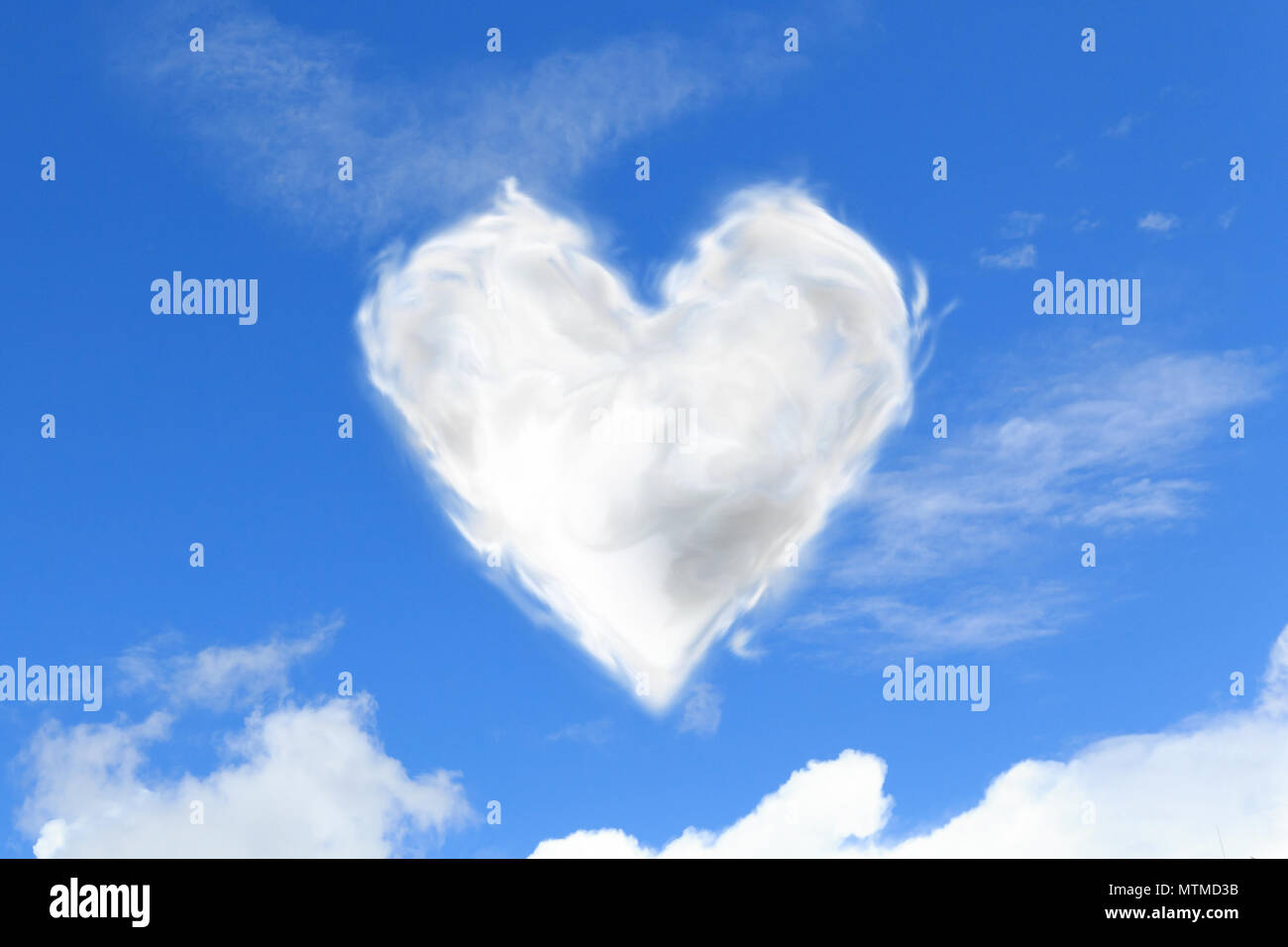 heart from cloud on sky Stock Photo - Alamy