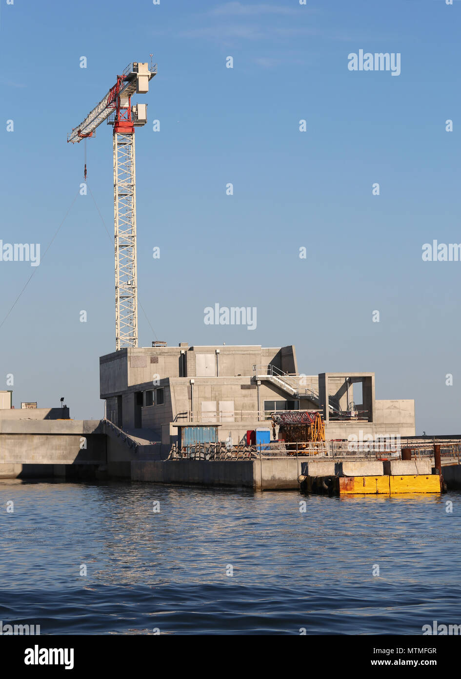 Construction site of an impressive mobile dam called Mose Project to ...
