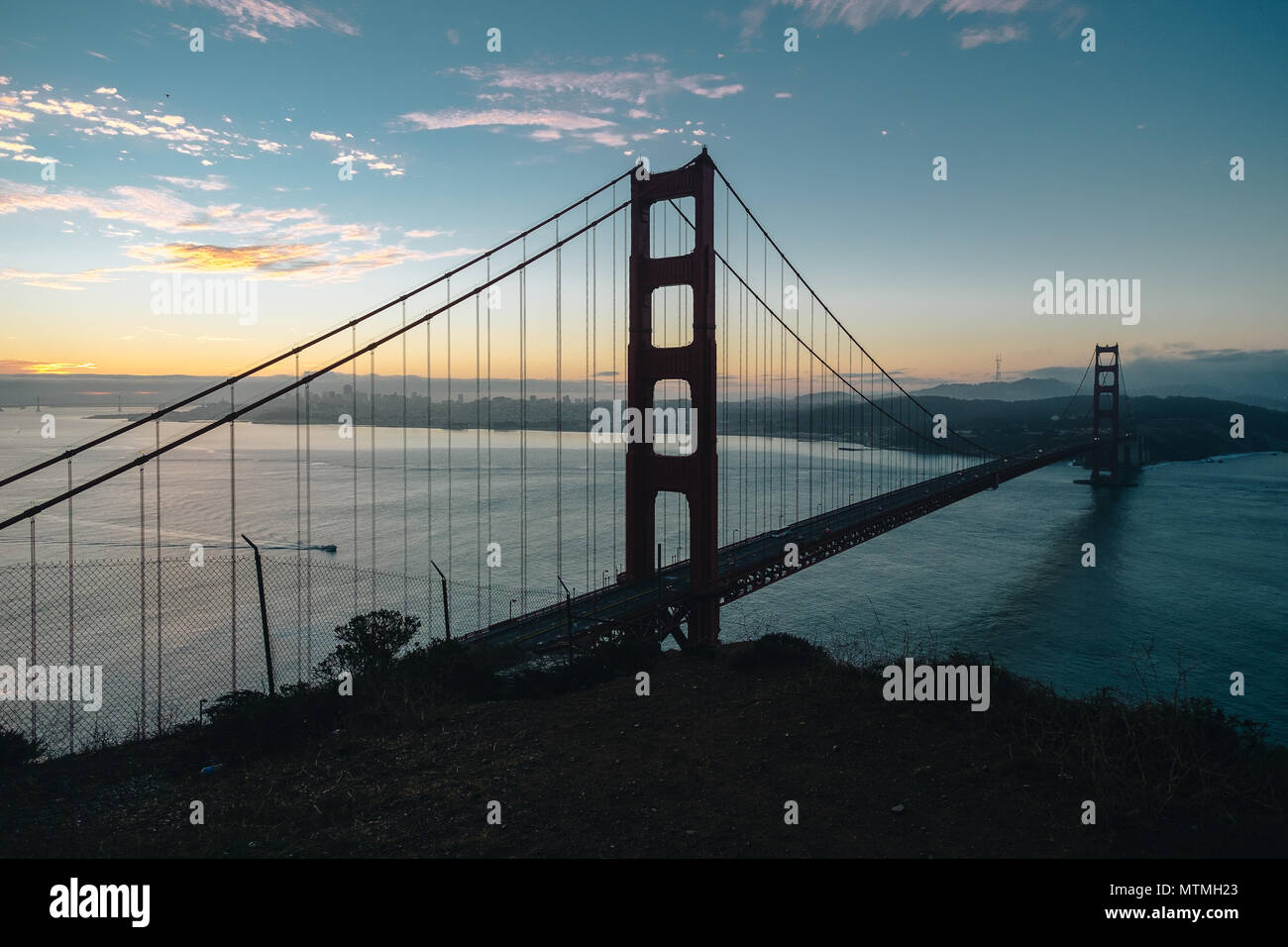 Golden Gate Bridge Silhouette Sunset