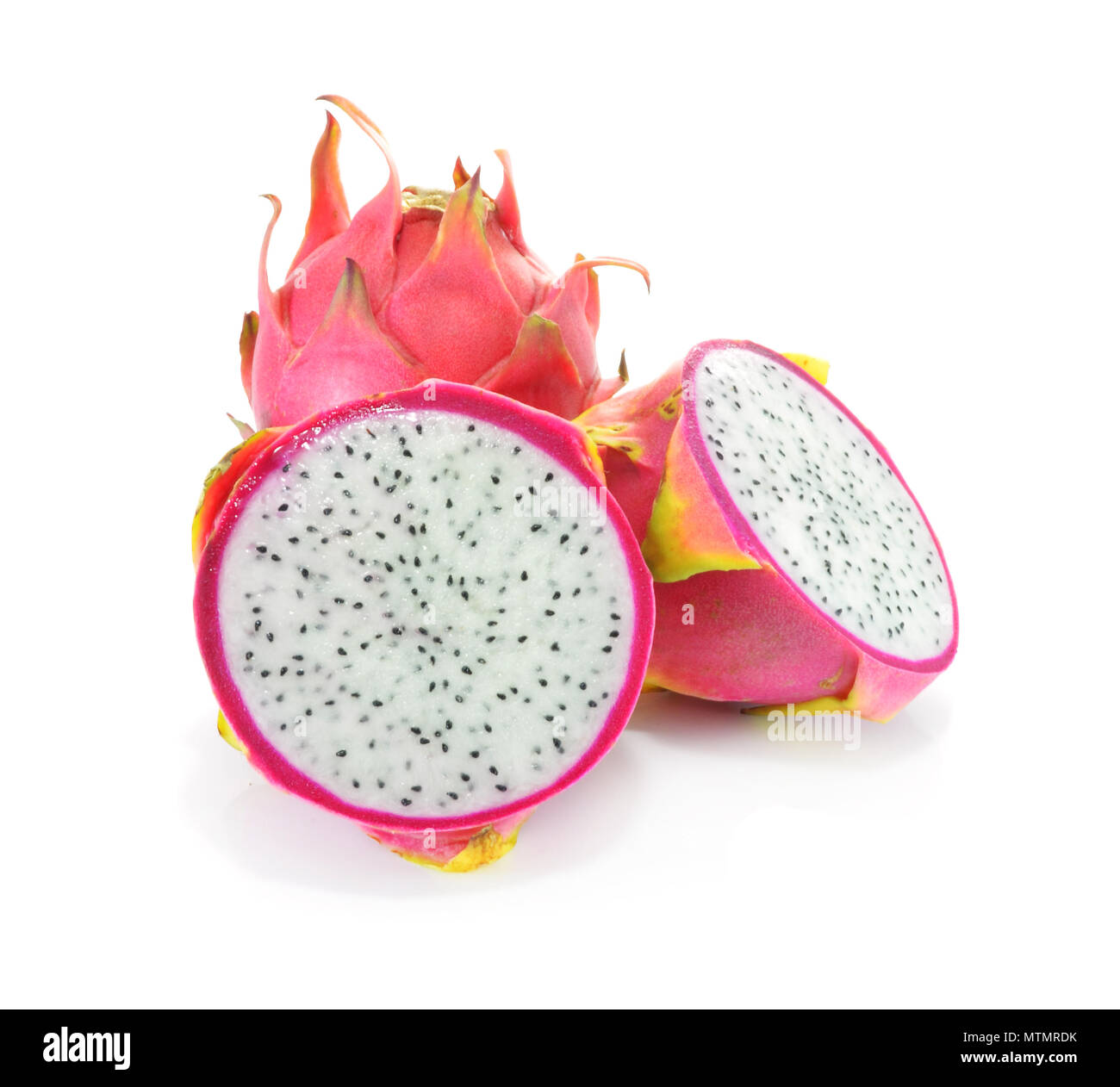 Close up Dragon Fruit on white background Stock Photo - Alamy