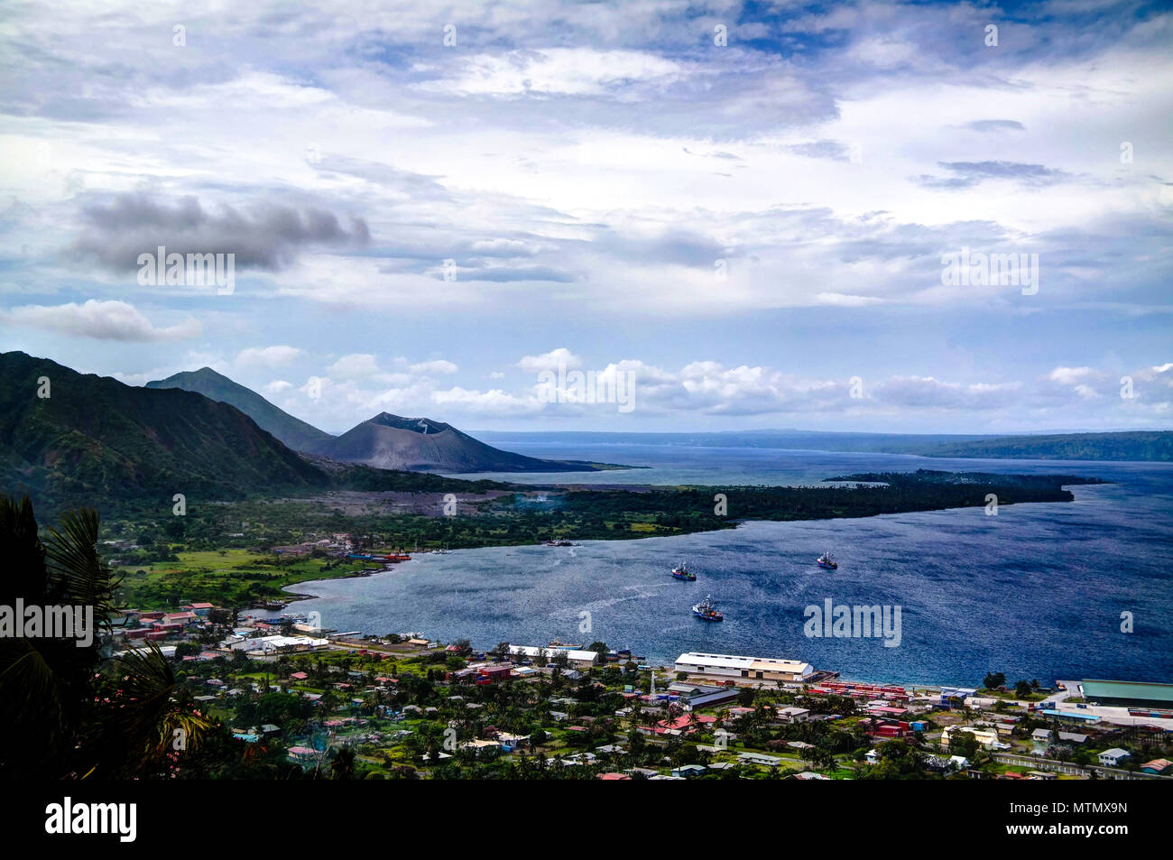 Eruption of Tavurvur volcano at Rabaul, New Britain island, Papua New ...