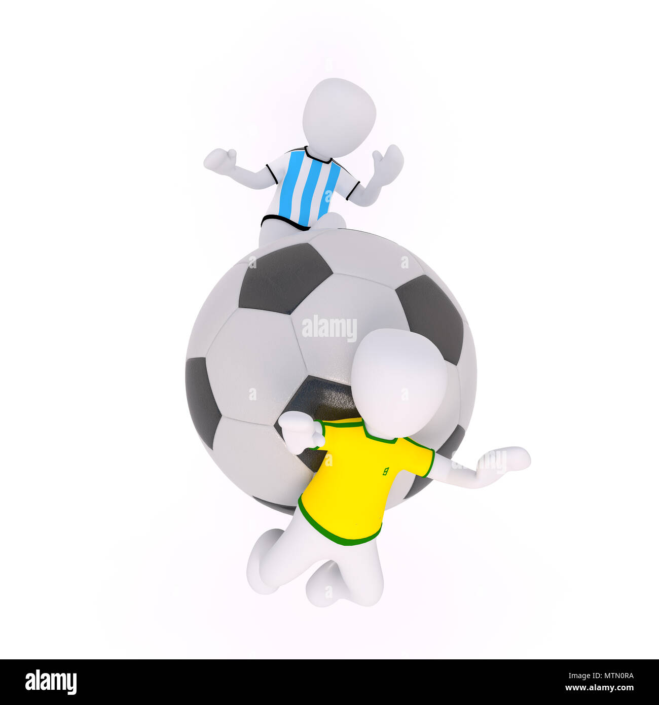 balancing on a huge football Stock Photo - Alamy