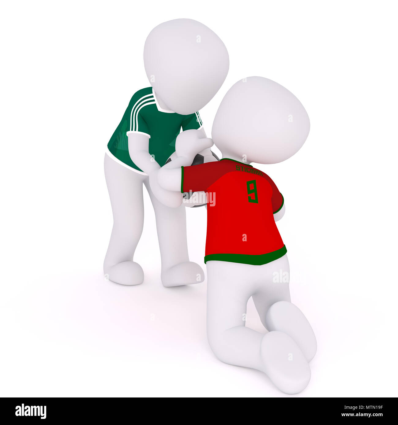 fighting together on the football field Stock Photo - Alamy