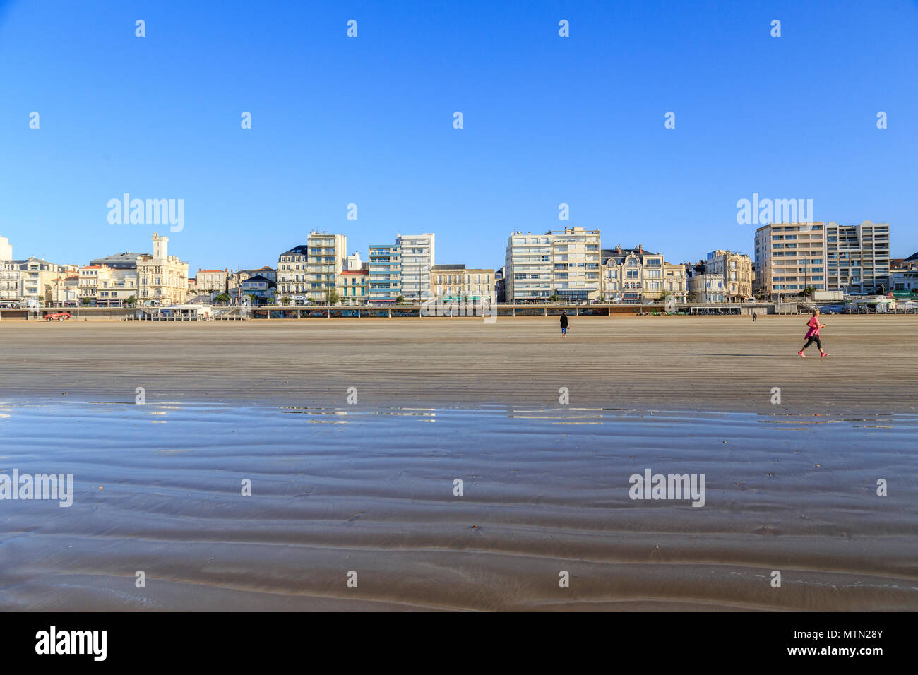 France, Vendee, Les Sables d'Olonne, the Grande Plage and the seafront ...