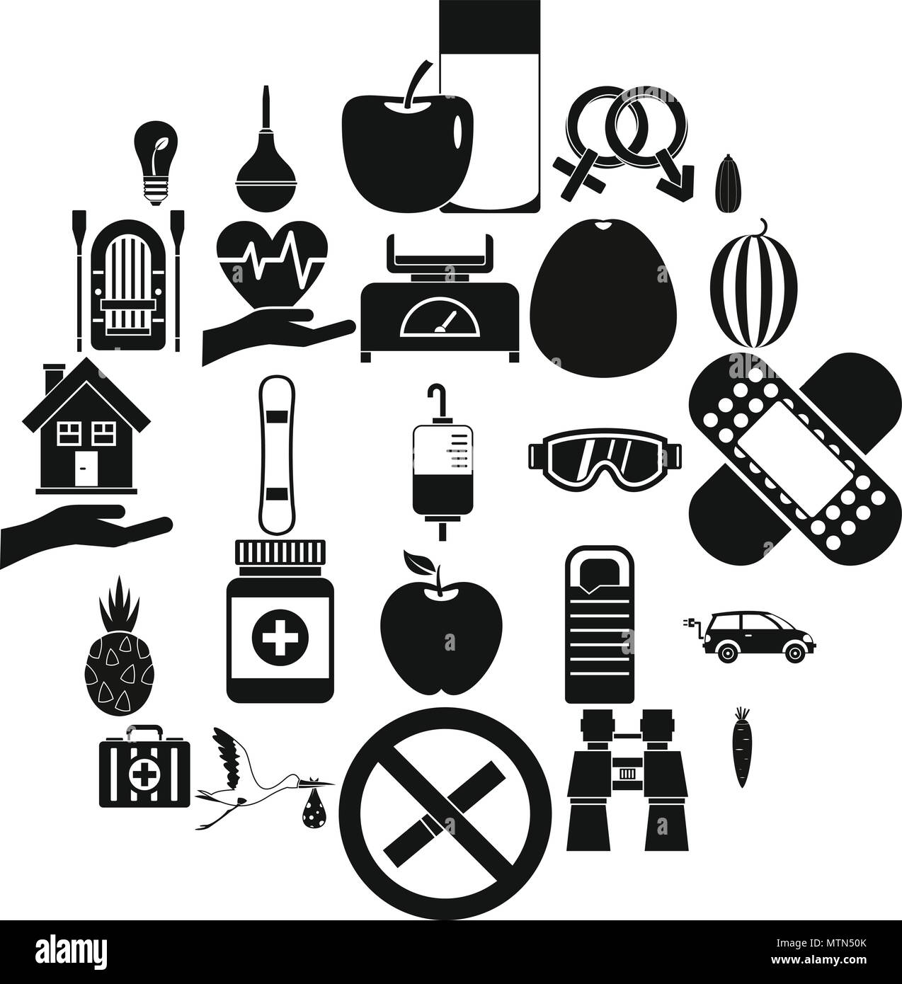 Child health icons set, simple style Stock Vector Image & Art - Alamy