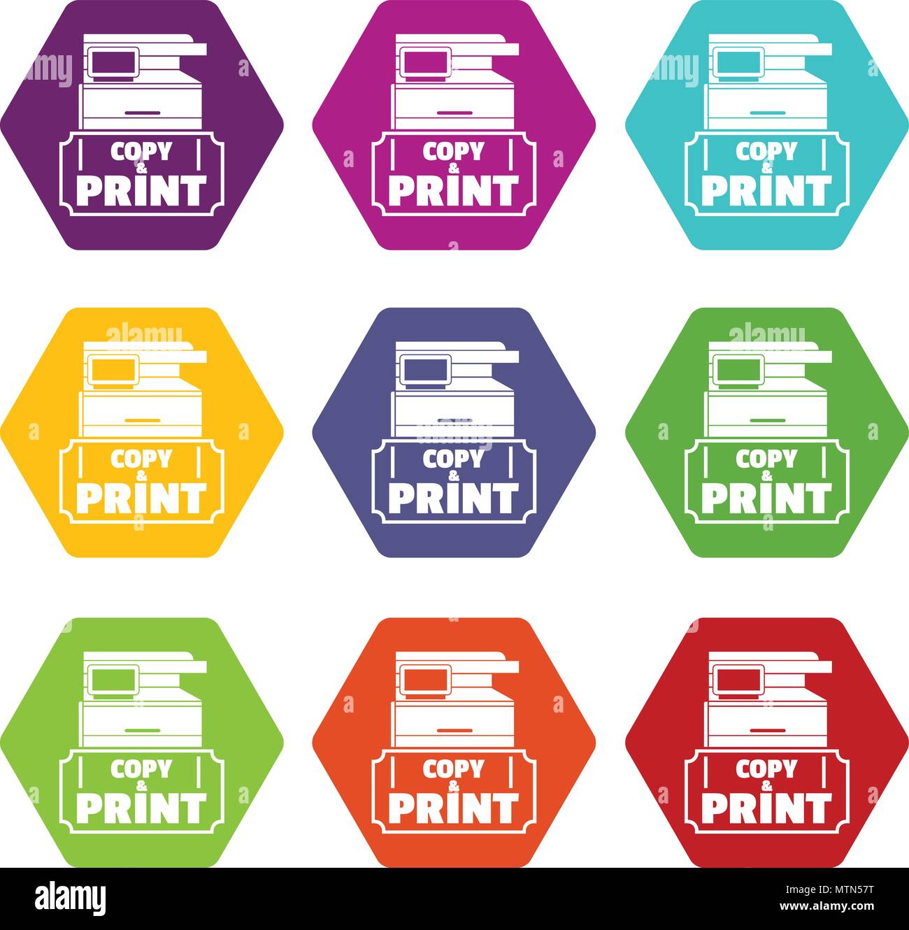 Copy and print icons set 9 vector Stock Vector Image & Art - Alamy