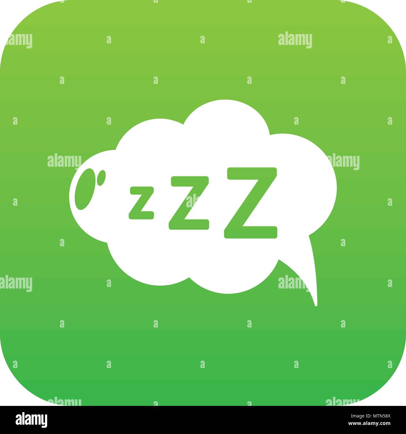 Snoring icon green vector Stock Vector Image & Art - Alamy