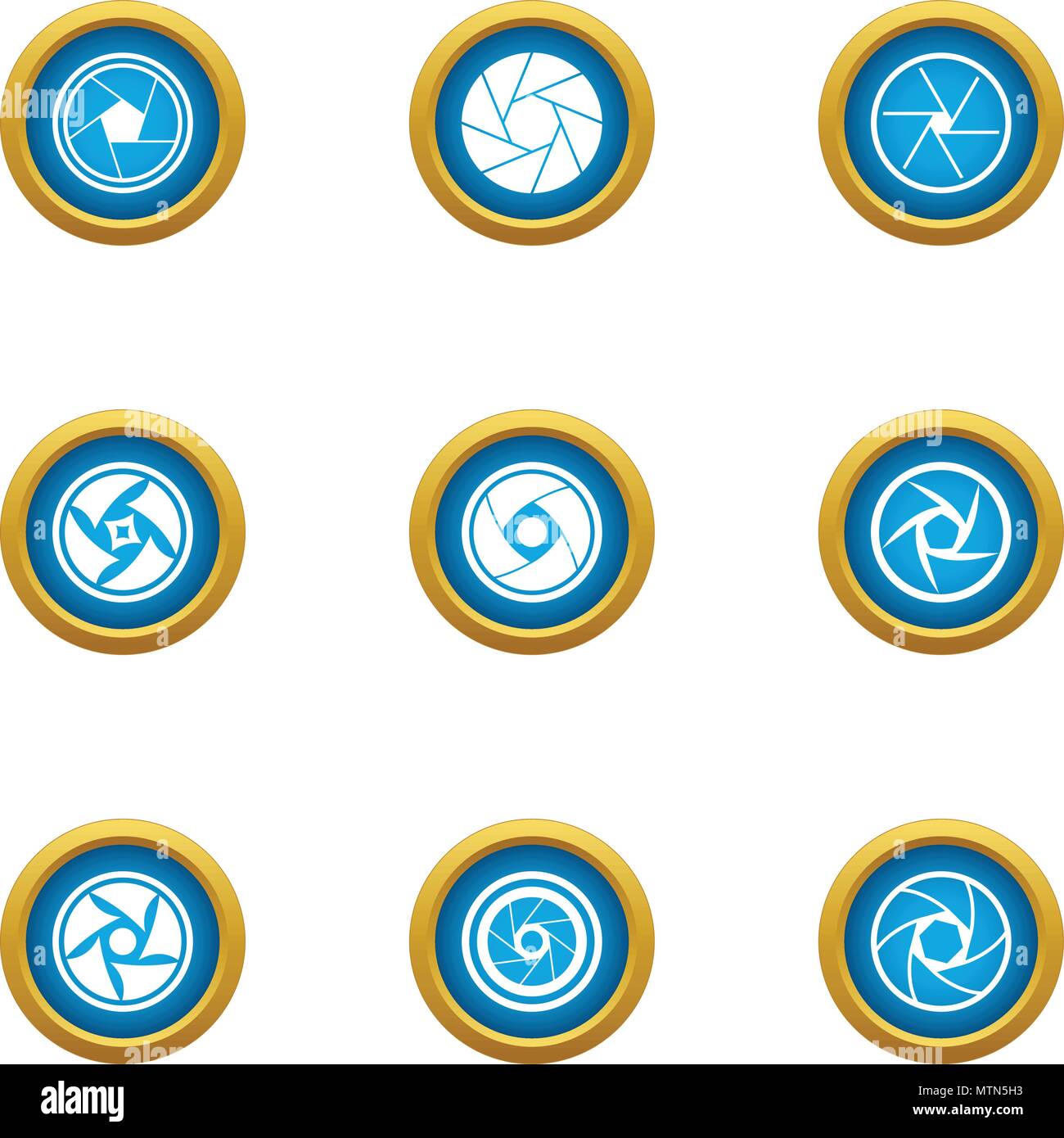 Close lens icons set, flat style Stock Vector Image & Art - Alamy