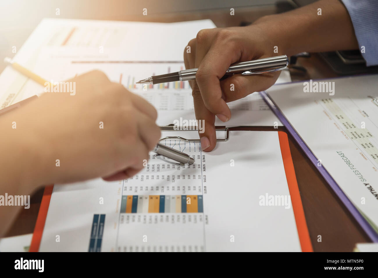 Business team meeting and discussing project plan. Businessmen ...