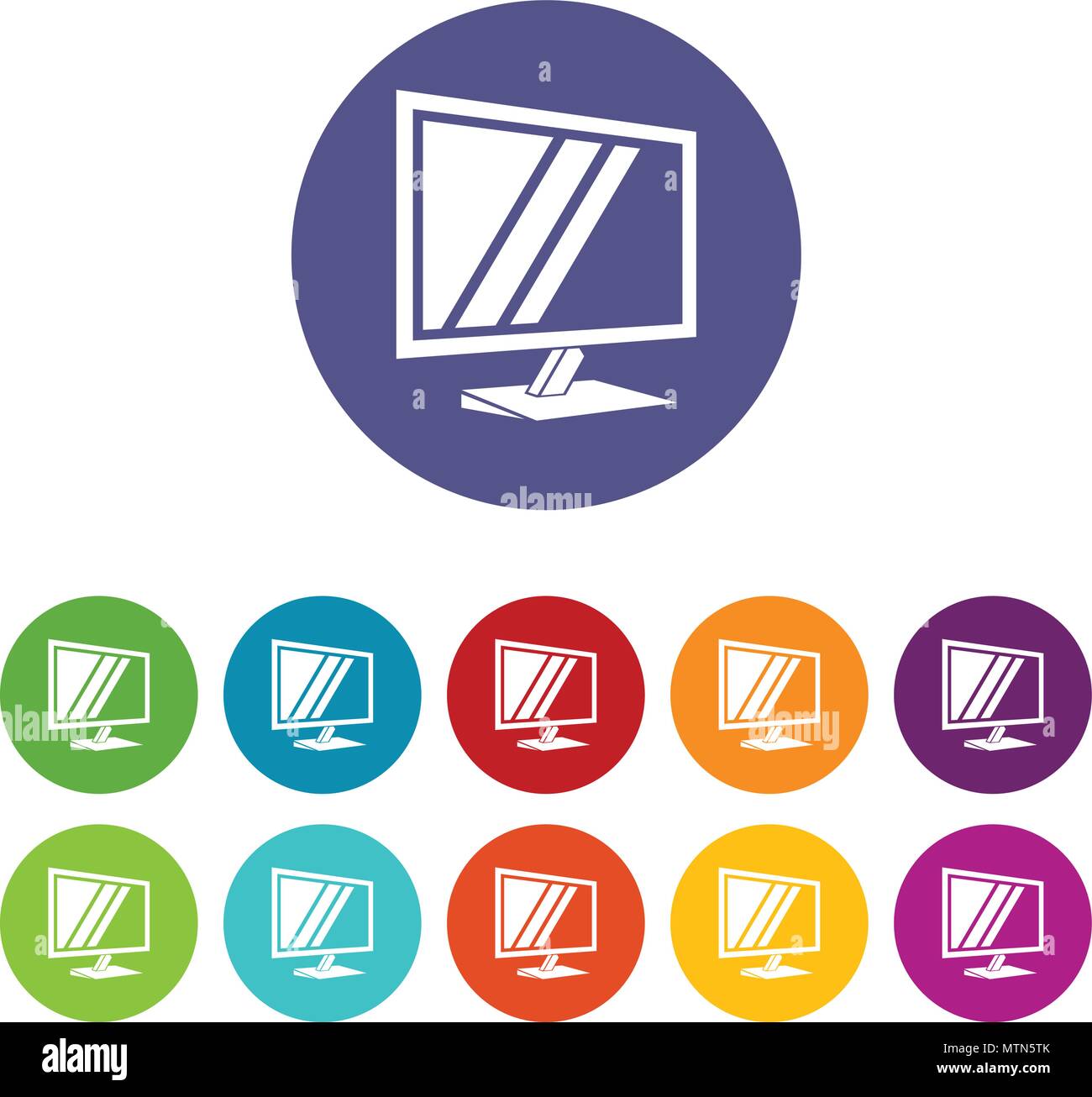 Tv icons set vector color Stock Vector Image & Art - Alamy