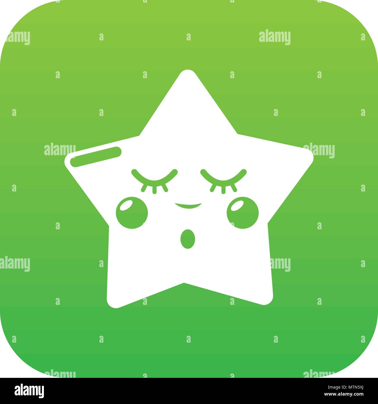 Sleeping star icon green vector Stock Vector Image & Art - Alamy