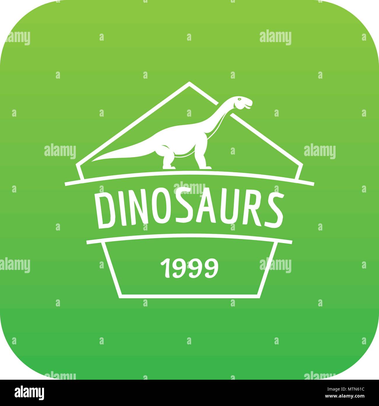 Dinosaur icon green vector Stock Vector Image & Art - Alamy