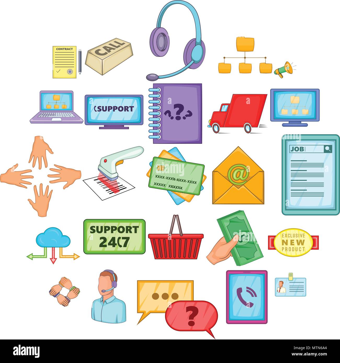 Patron icons set, cartoon style Stock Vector Image & Art - Alamy