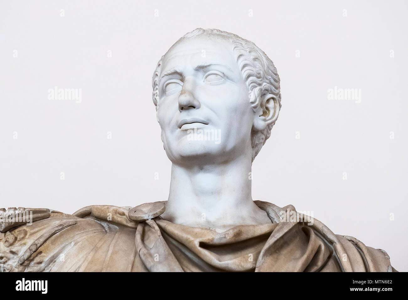 A statue of Julius Caesar exhibited inside the Archaeological Museum of ...