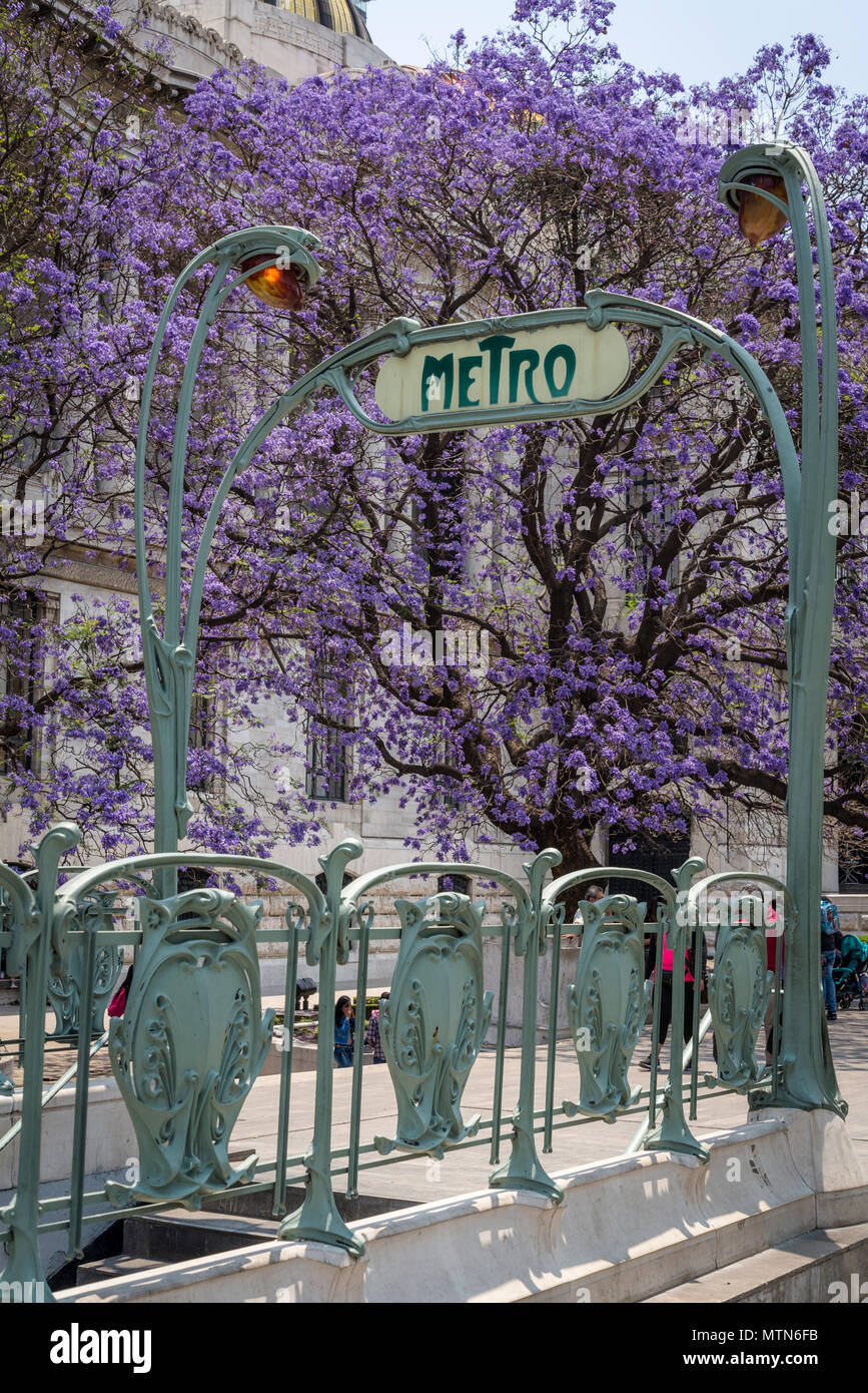 Bellas Artes Metro Station, a Copy of the Metropolitan Metro Station in ...