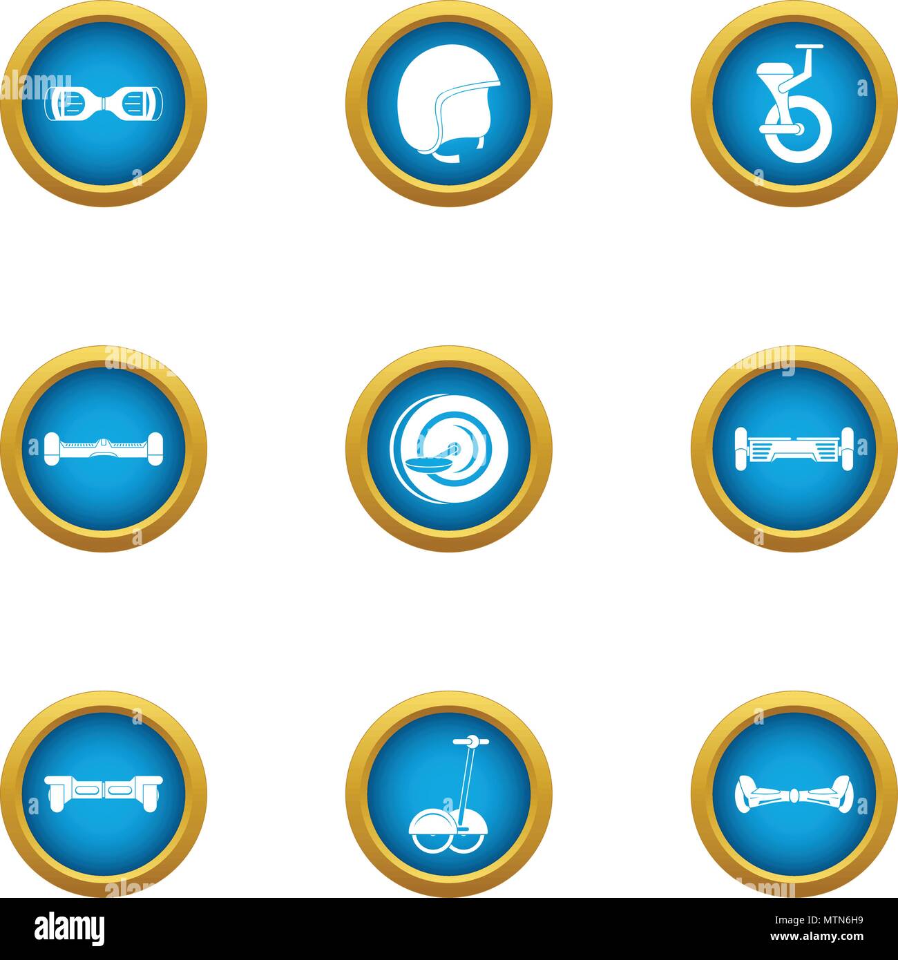 Two wheeled icons set, flat style Stock Vector Image & Art - Alamy