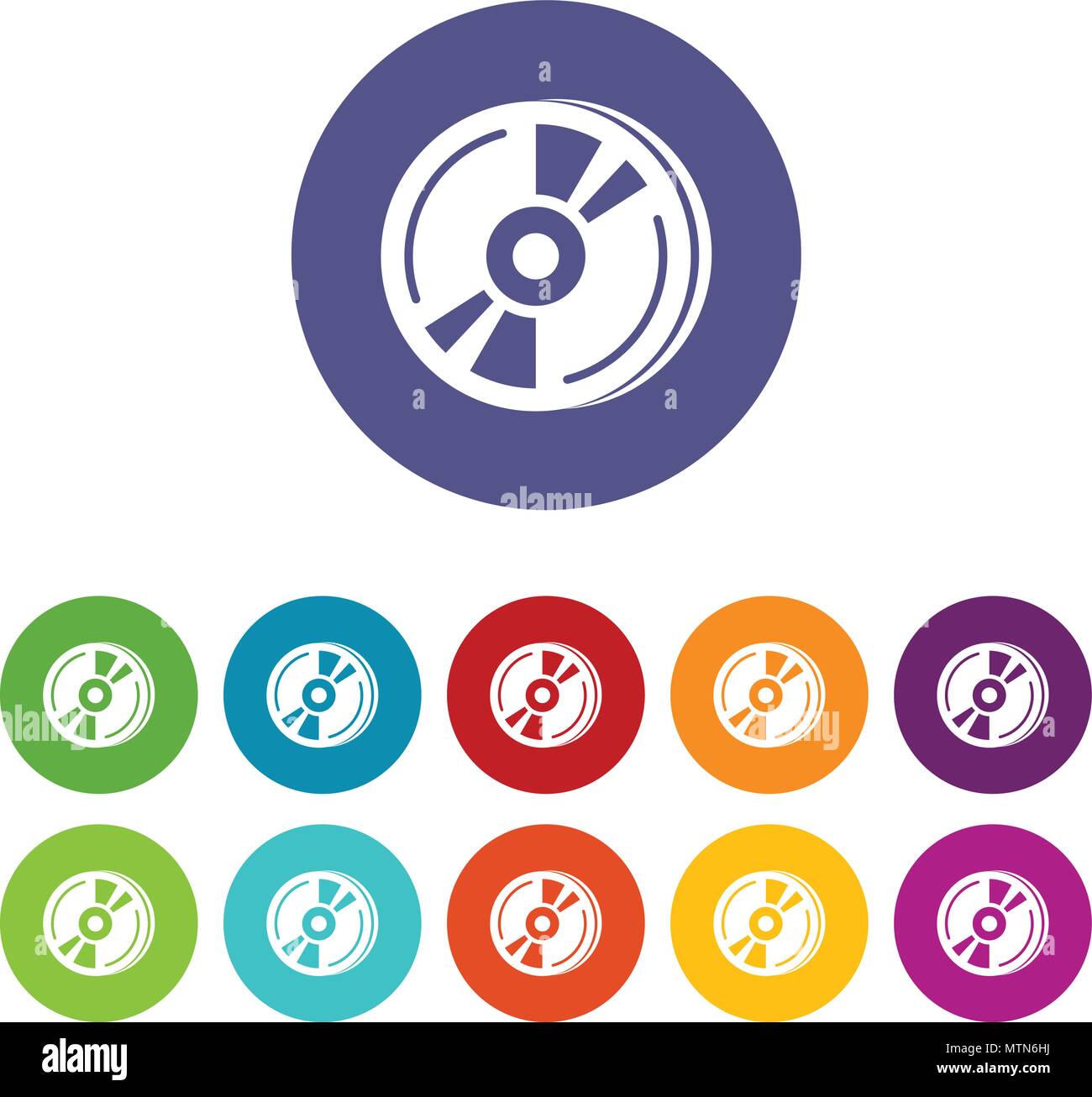 Cd icons set vector color Stock Vector Image & Art - Alamy