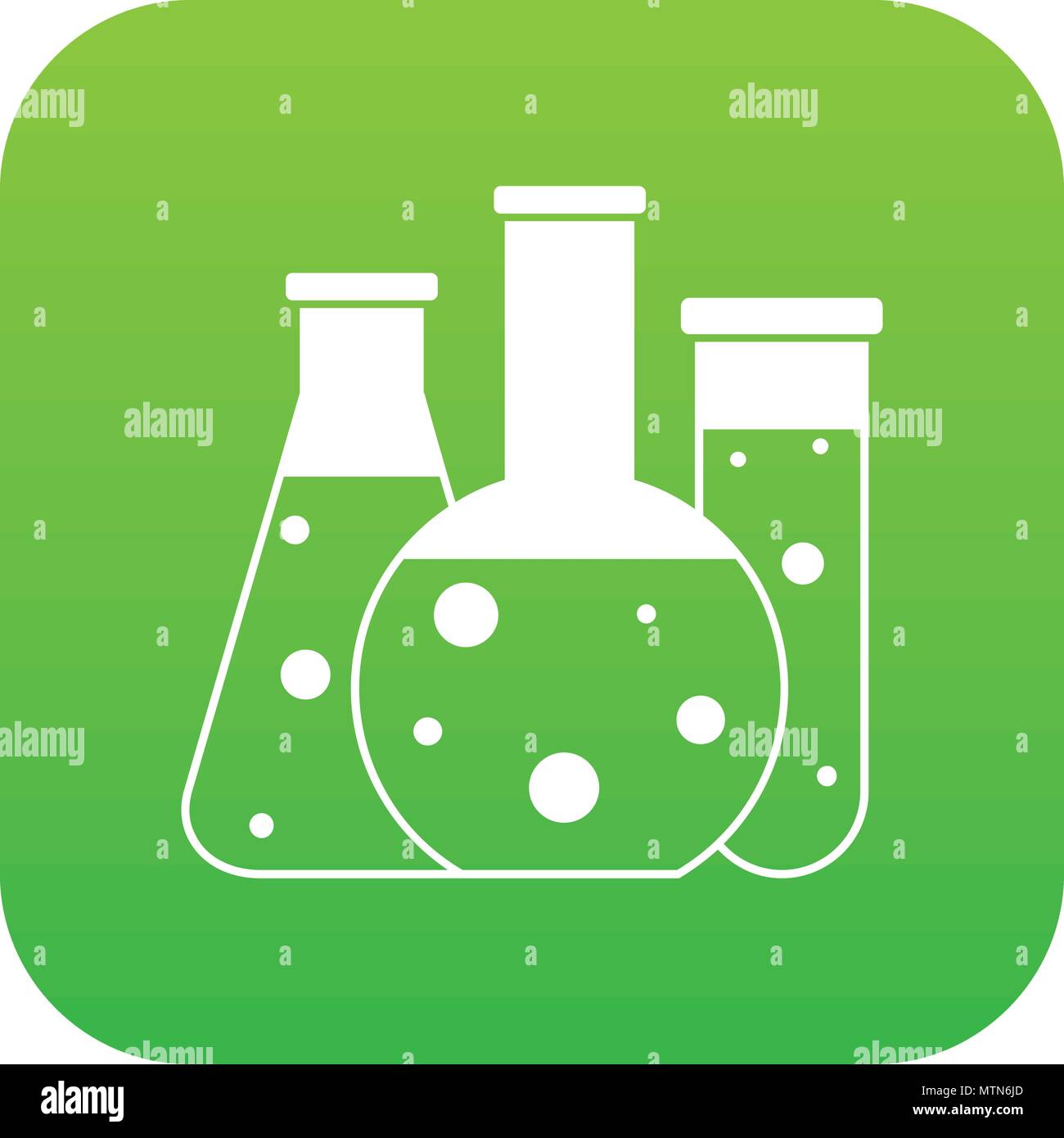 Laboratory flasks icon digital green Stock Vector Image & Art - Alamy
