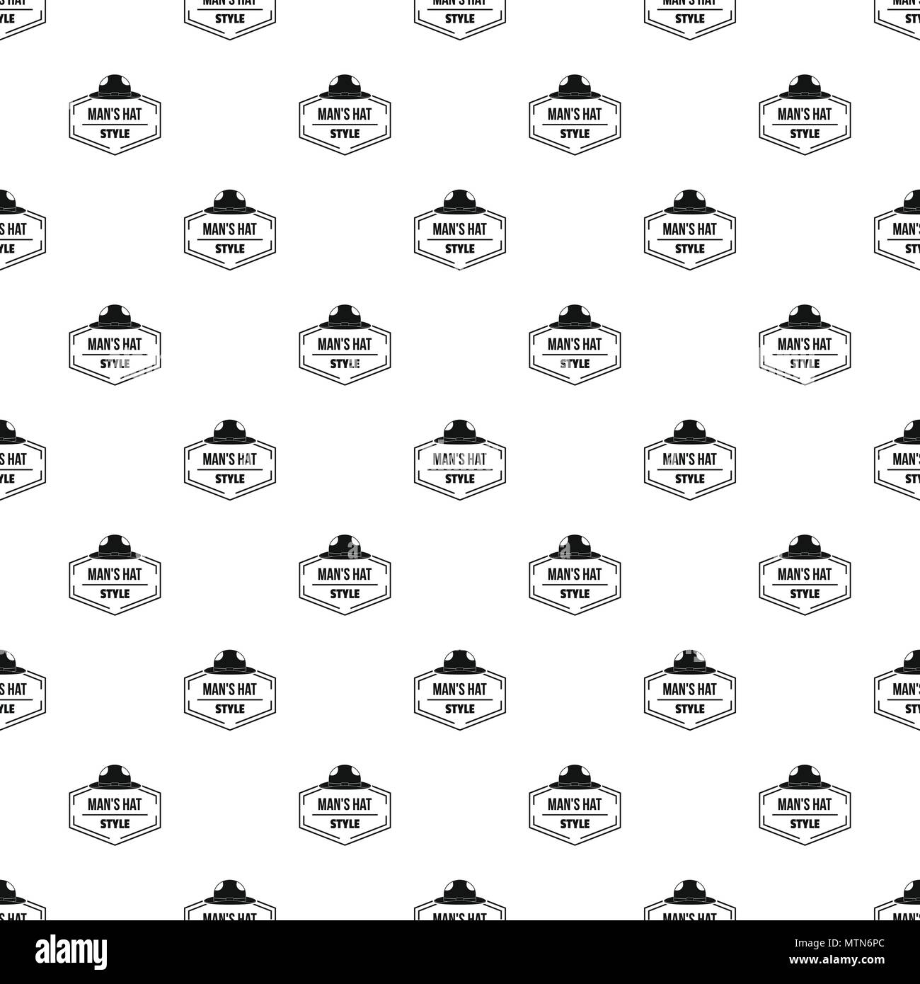 Man Hat Pattern Vector Seamless Stock Vector Image And Art Alamy