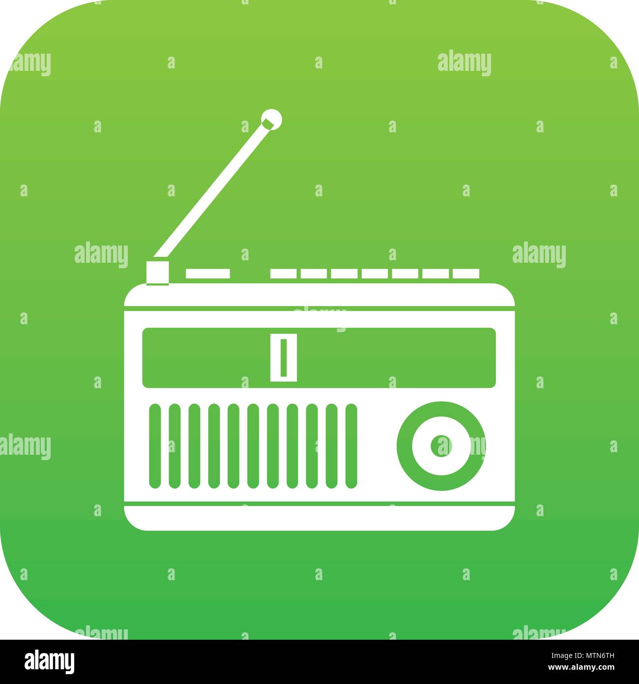 Retro radio icon digital green Stock Vector Image & Art - Alamy