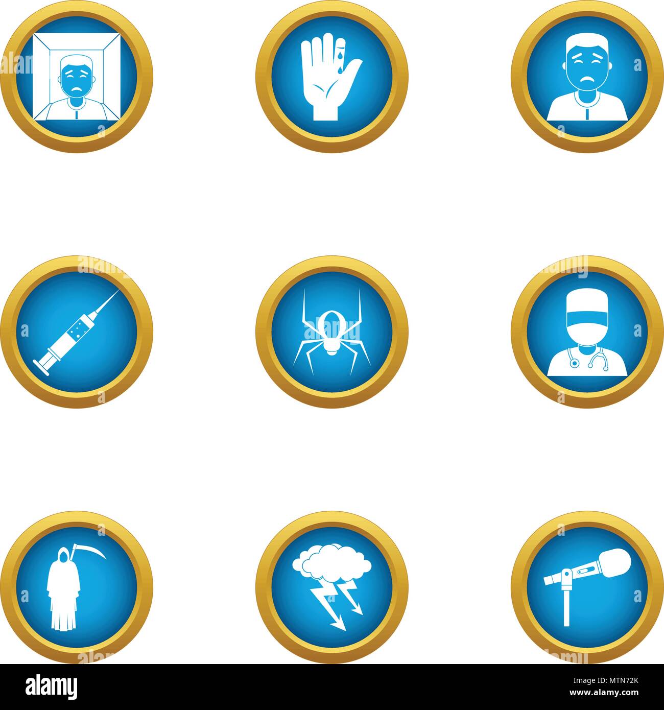 Medical faculty icons set, flat style Stock Vector Image & Art - Alamy
