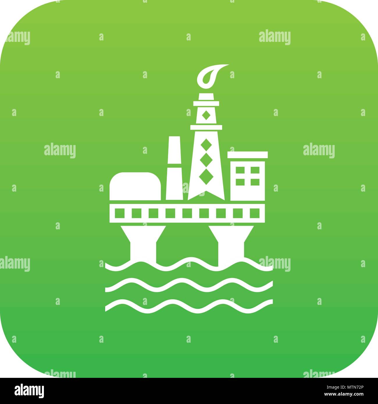 Oil platform icon green vector Stock Vector Image & Art - Alamy