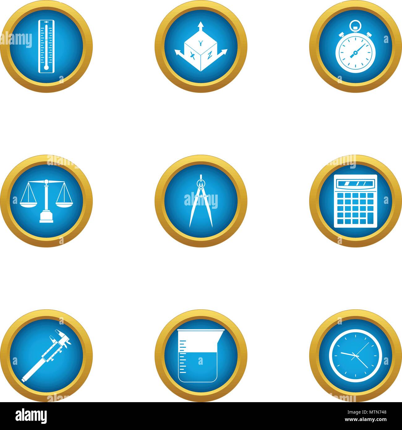 Engine room icons set, flat style Stock Vector Image & Art - Alamy