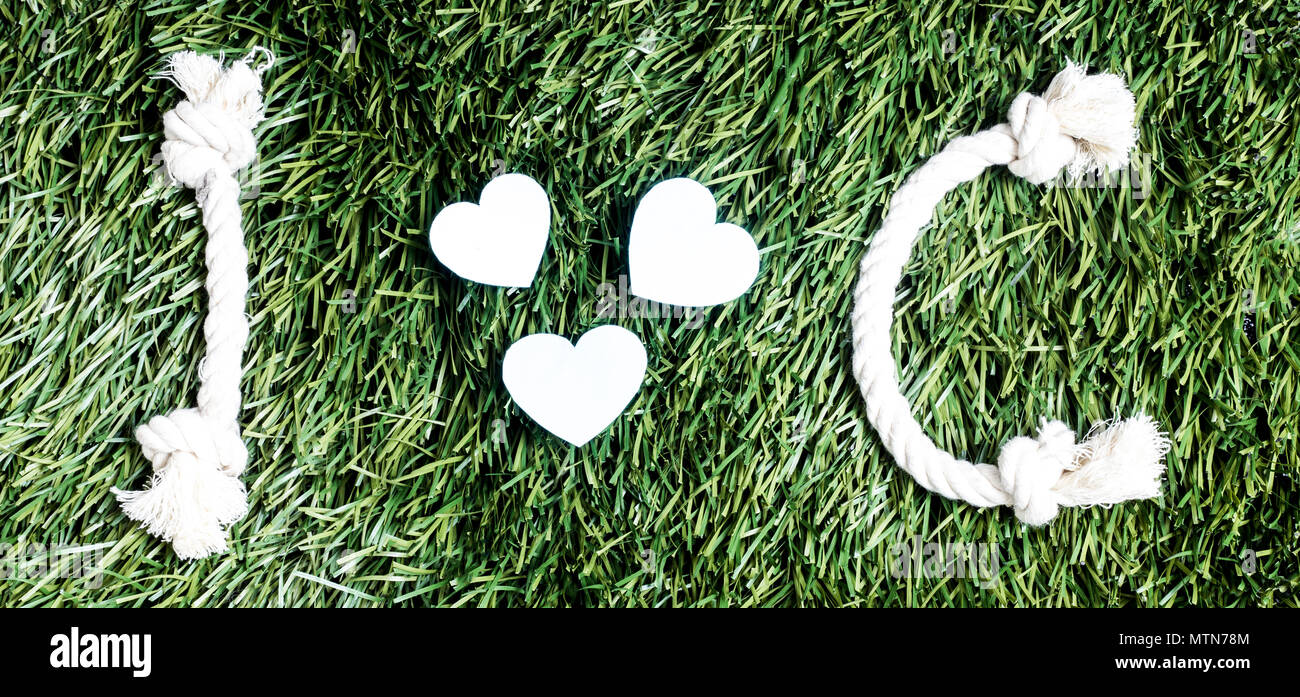 I and C letters and three paper heart cut outs on grass Stock Photo - Alamy