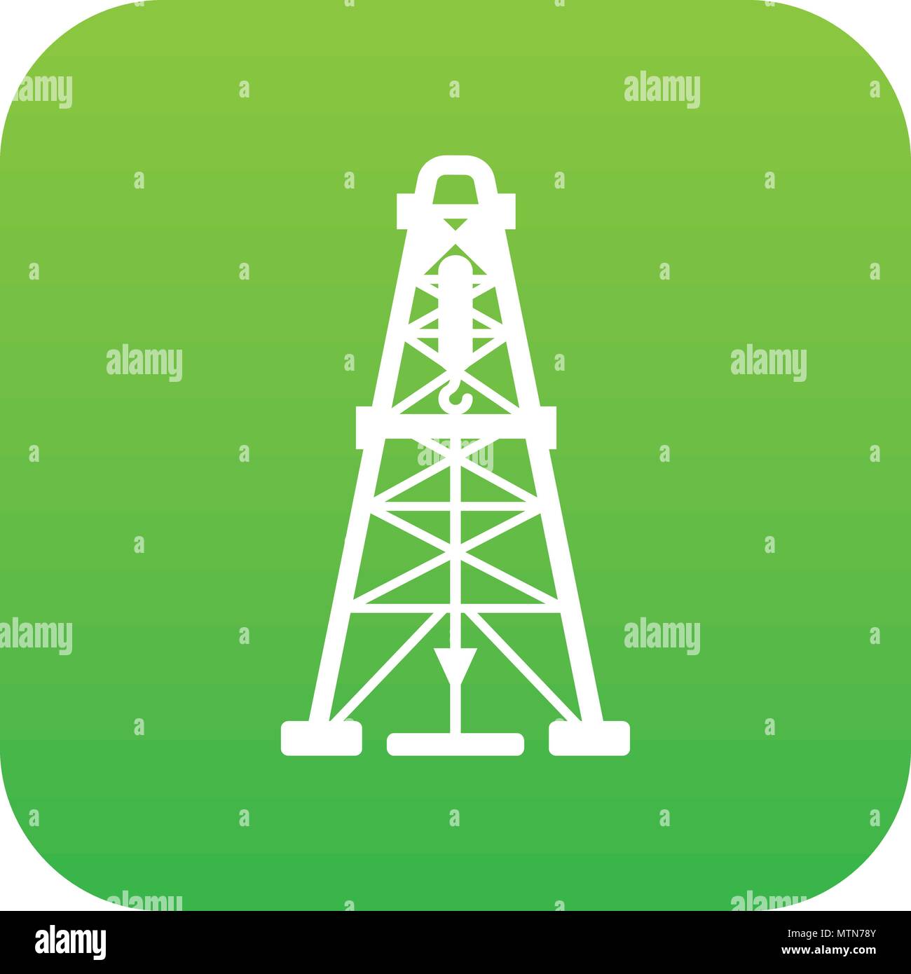 Oil derrick icon green vector Stock Vector Image & Art - Alamy