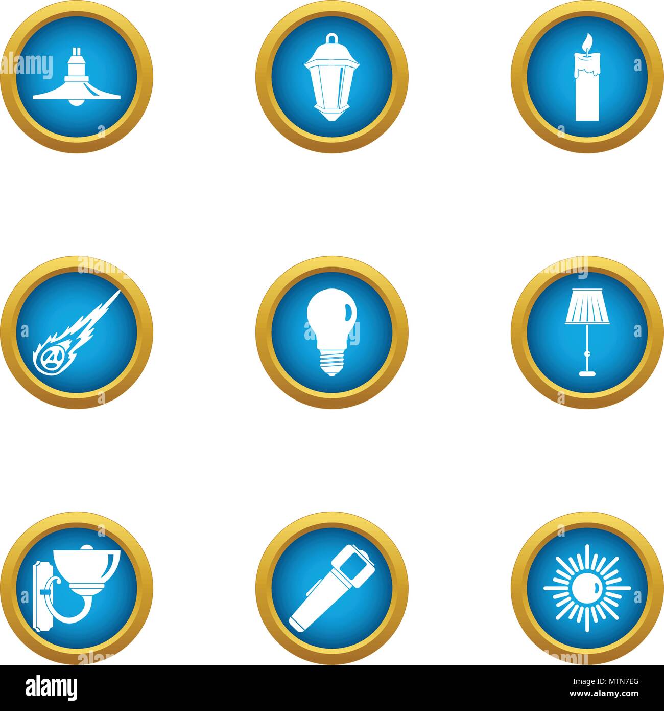 Bright thing icons set, flat style Stock Vector Image & Art - Alamy