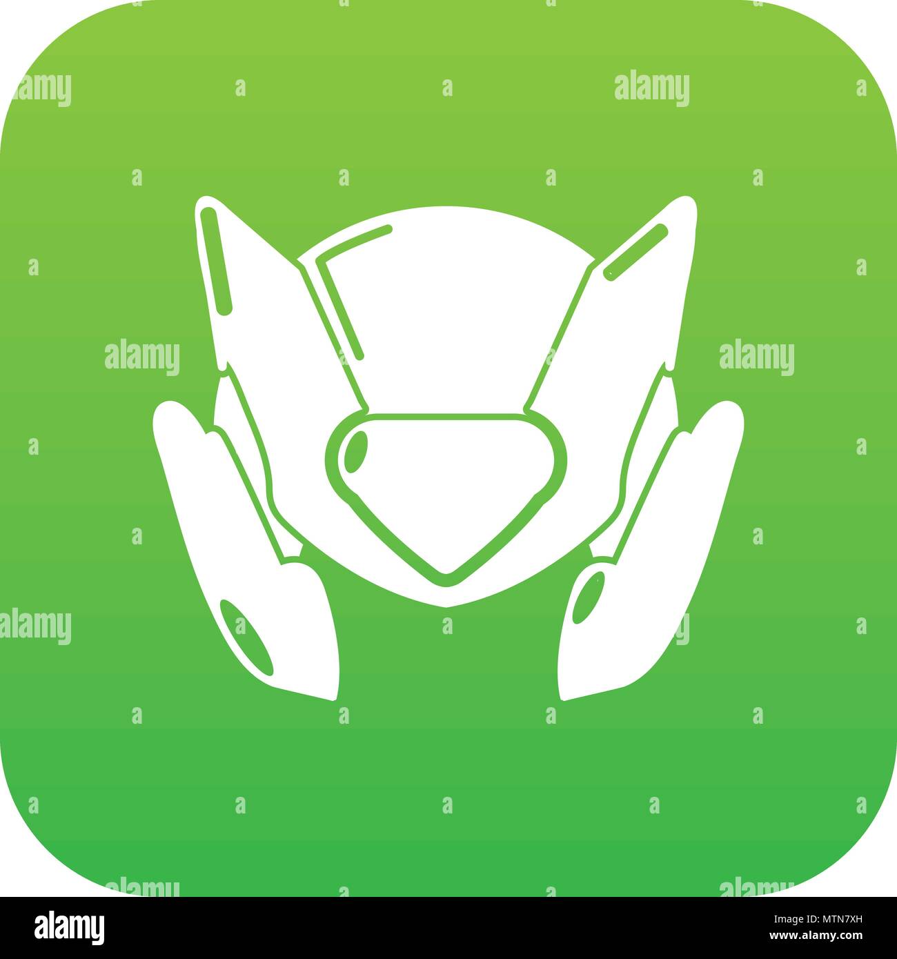 Motorcycle helmet design icon green vector Stock Vector Image & Art - Alamy