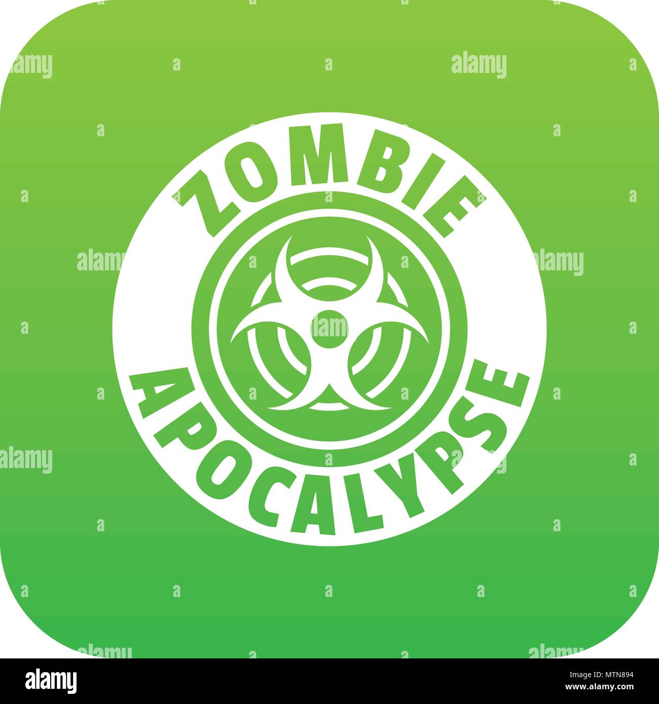 Zombie infection icon green vector Stock Vector Image & Art - Alamy