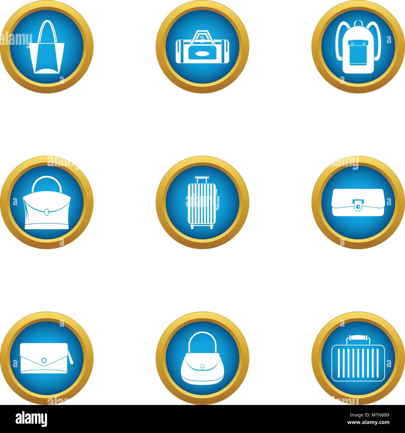 Shopping bag icons set, flat style Stock Vector Image & Art - Alamy