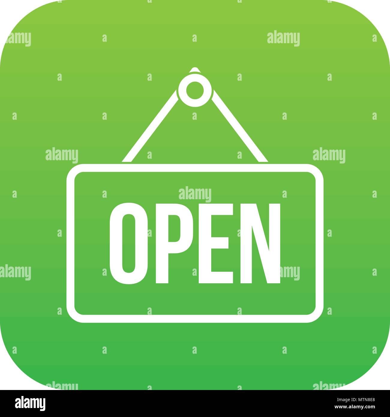 Sign open icon digital green Stock Vector Image & Art - Alamy