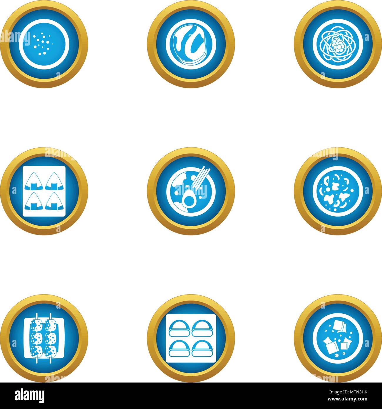 Matter icons set, flat style Stock Vector Image & Art - Alamy