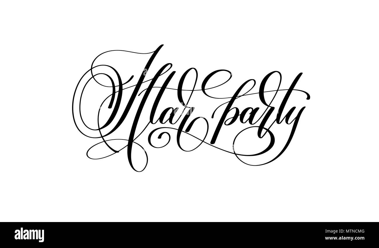 Iftar party - hand lettering calligraphy text Stock Vector Image & Art ...