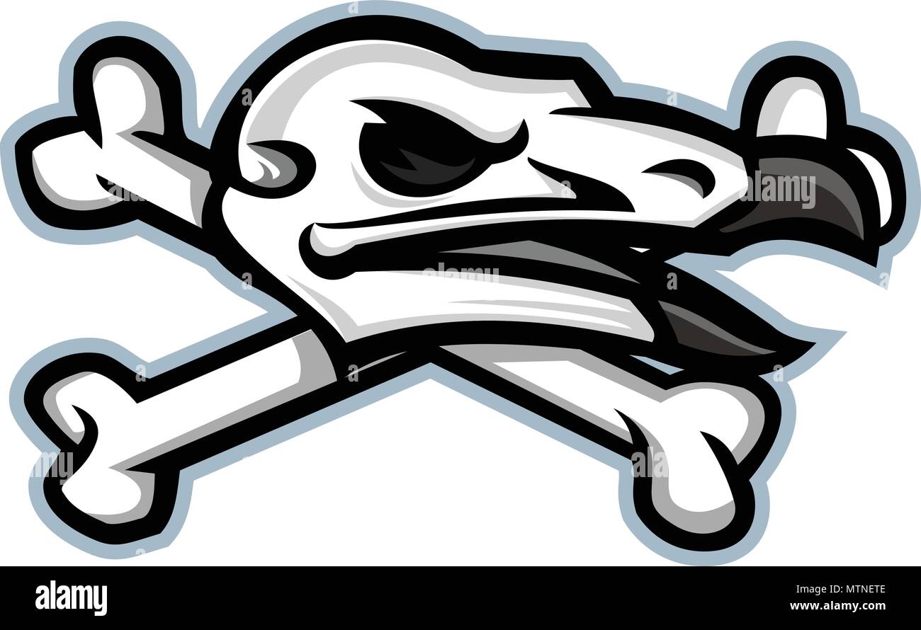 Mascot icon illustration of skull head of a vulture, Californian condor ...