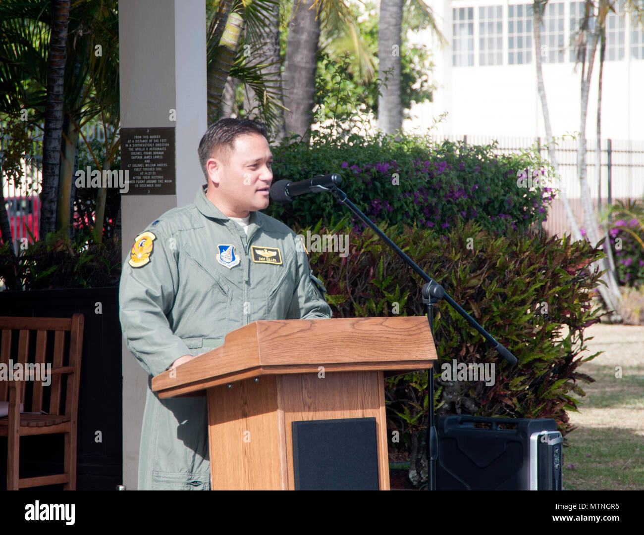 Lt. Col. Troy Cullen, commander, 154th Operational Support Squadron ...