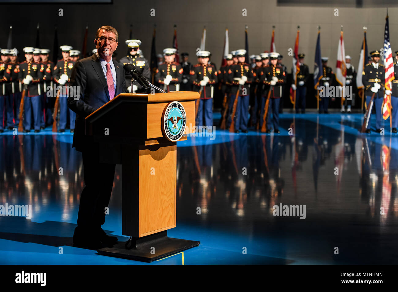 Secretary of Defense Ashton B. Carter participates in an Armed Forces ...