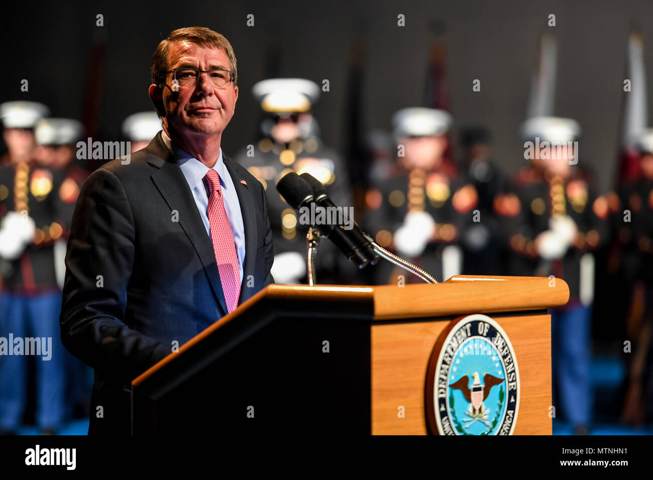 Secretary of Defense Ashton B. Carter participates in an Armed Forces ...