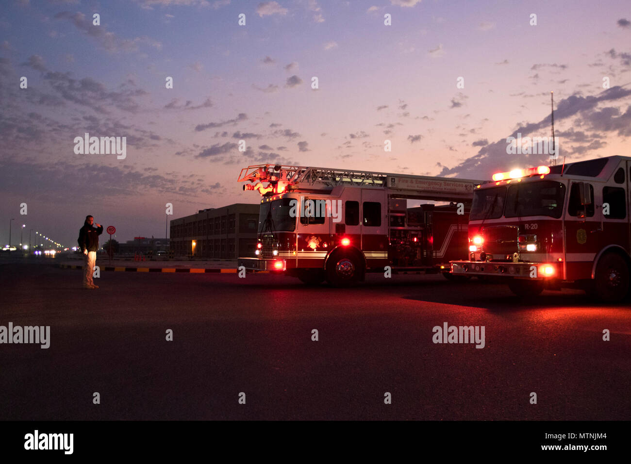 Members of the Area Support Group – Kuwait joint emergency service ...