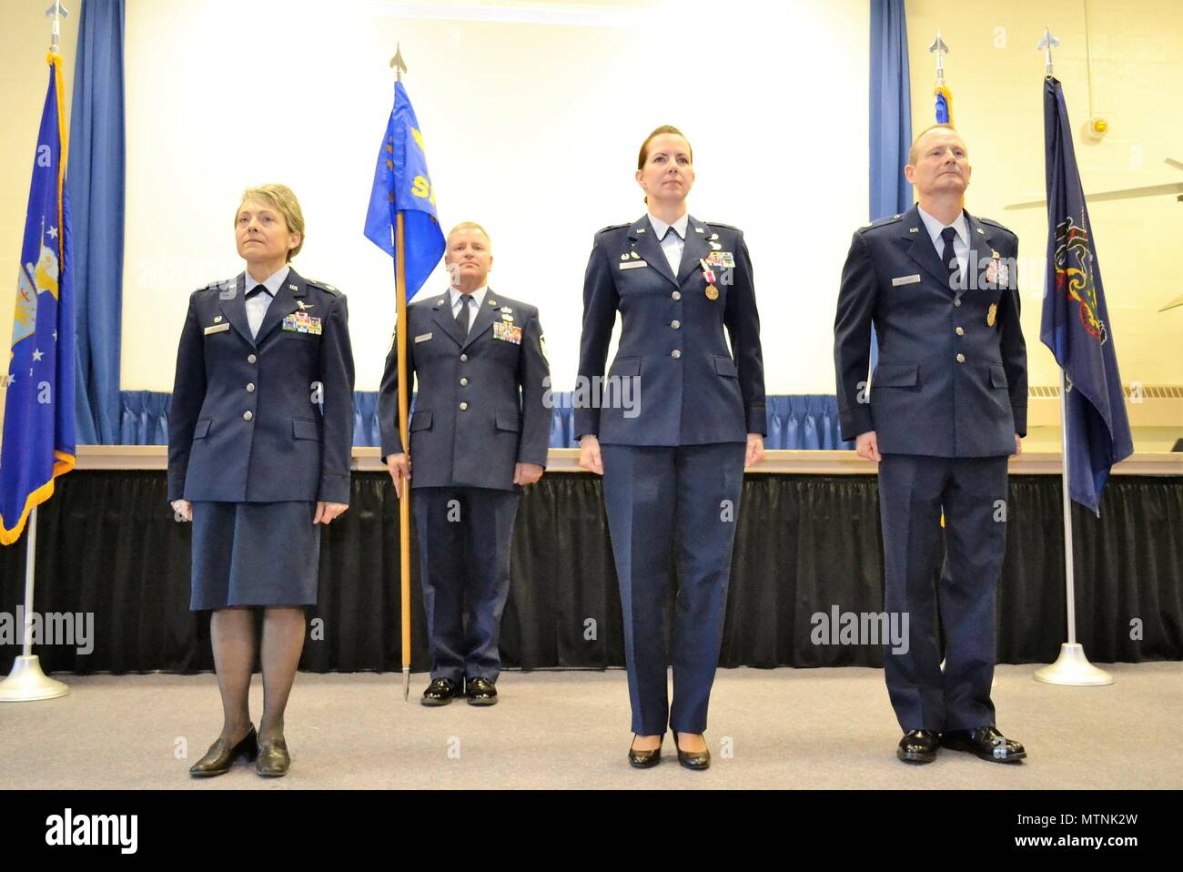 Left to right, Lt. Col. Claudia Malone, 111th Mission Support Group and ...